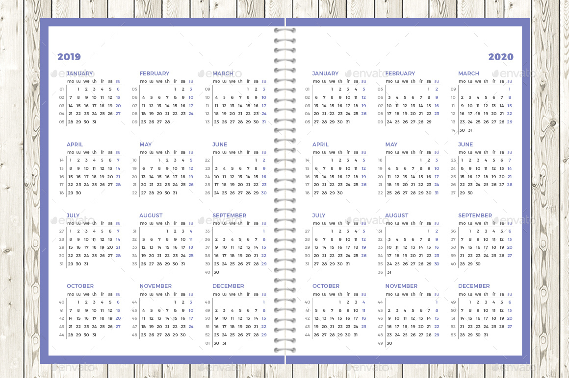 Weekly Planner 2019, Print Templates | GraphicRiver