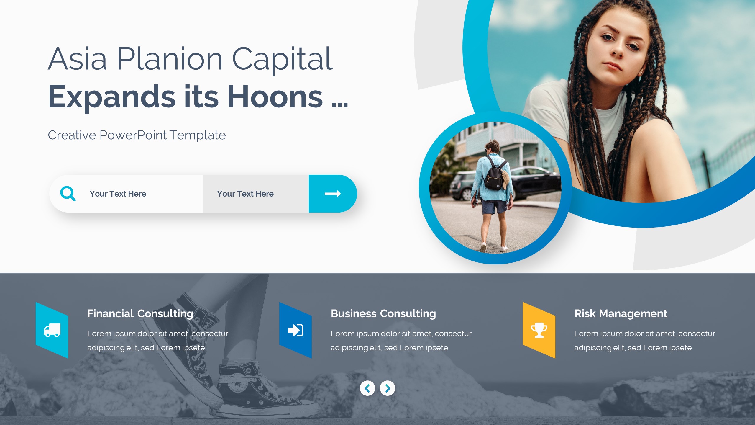 Business Interface Pitch Deck Powerpoint Template, Presentation Templates