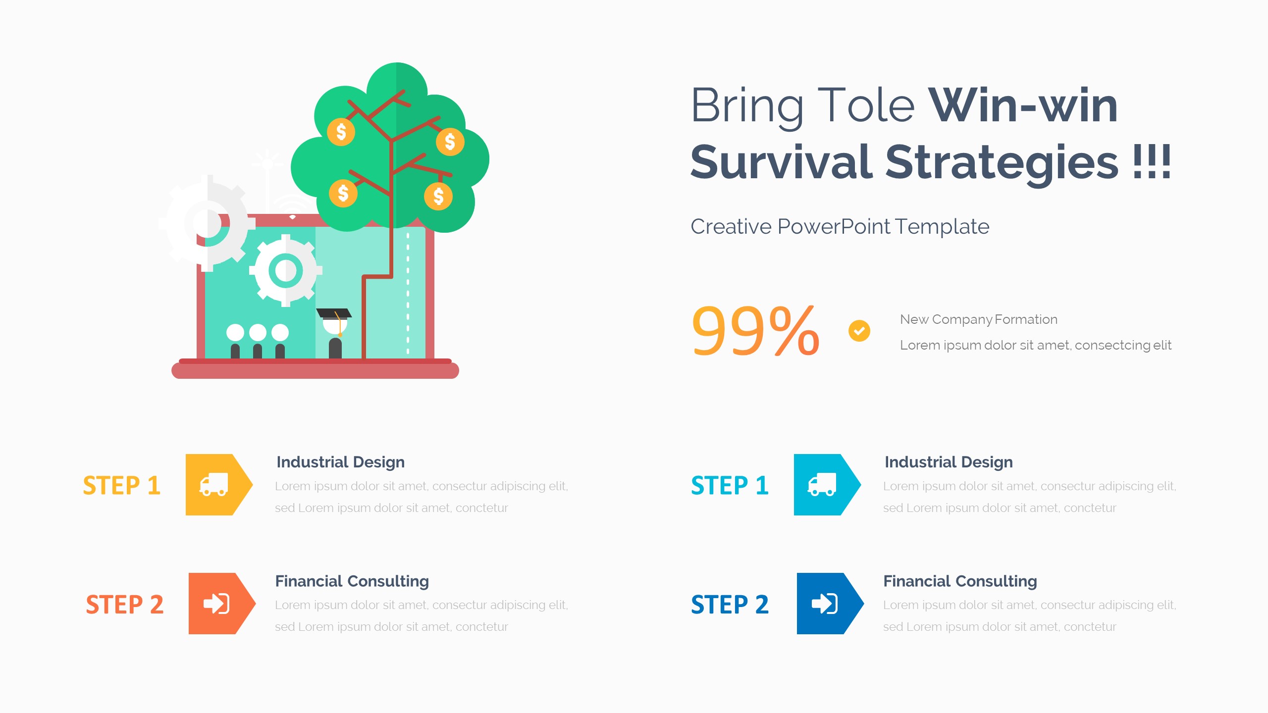 Business Interface Pitch Deck Powerpoint Template, Presentation Templates
