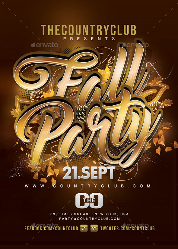 Fall Party, Print Templates | GraphicRiver