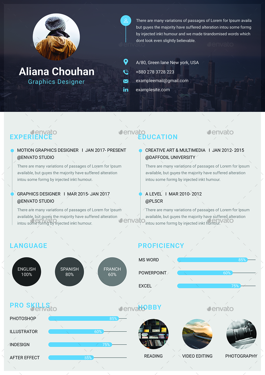 CV/Resume, Print Templates | GraphicRiver