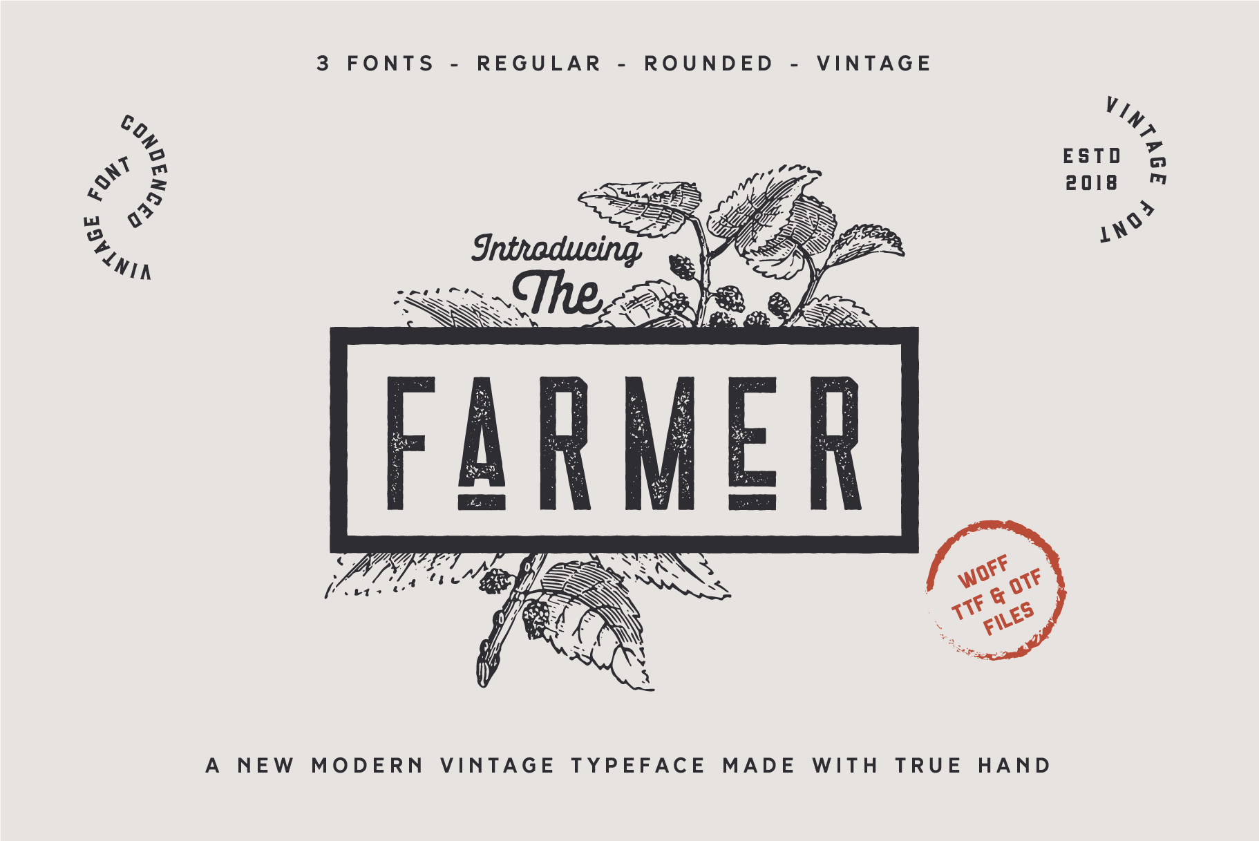 The Farmer Font - Condensed Typeface, Fonts | GraphicRiver