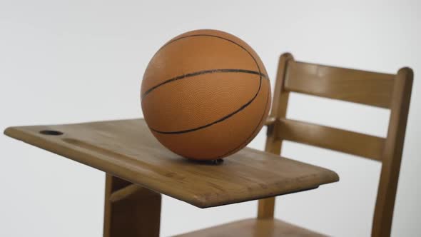 Rotating Desk With Basketball On It, Stock Footage | VideoHive