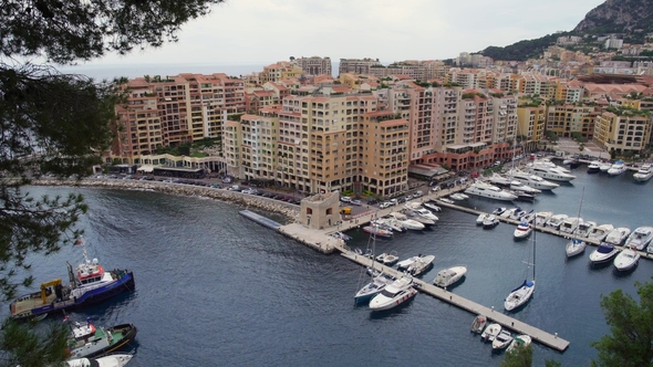 Panoramic View of Monaco in Spring of 2018, Stock Footage | VideoHive