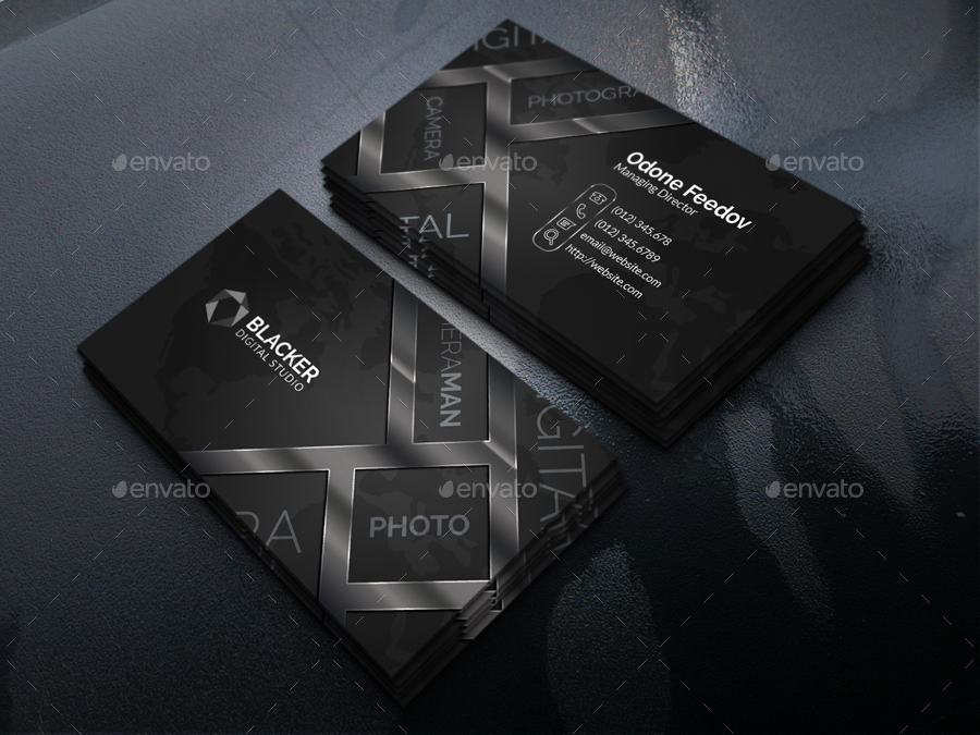 Black Business Card, Print Templates | GraphicRiver