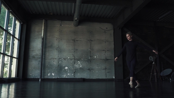 Ballet Dancer Dancing in the Studio, Stock Footage | VideoHive