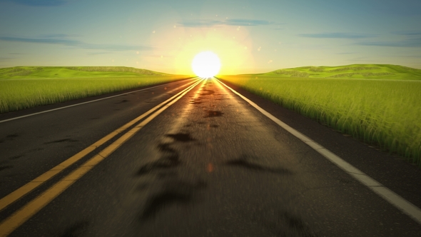 Driving Sunset Road Loop, Motion Graphics | VideoHive