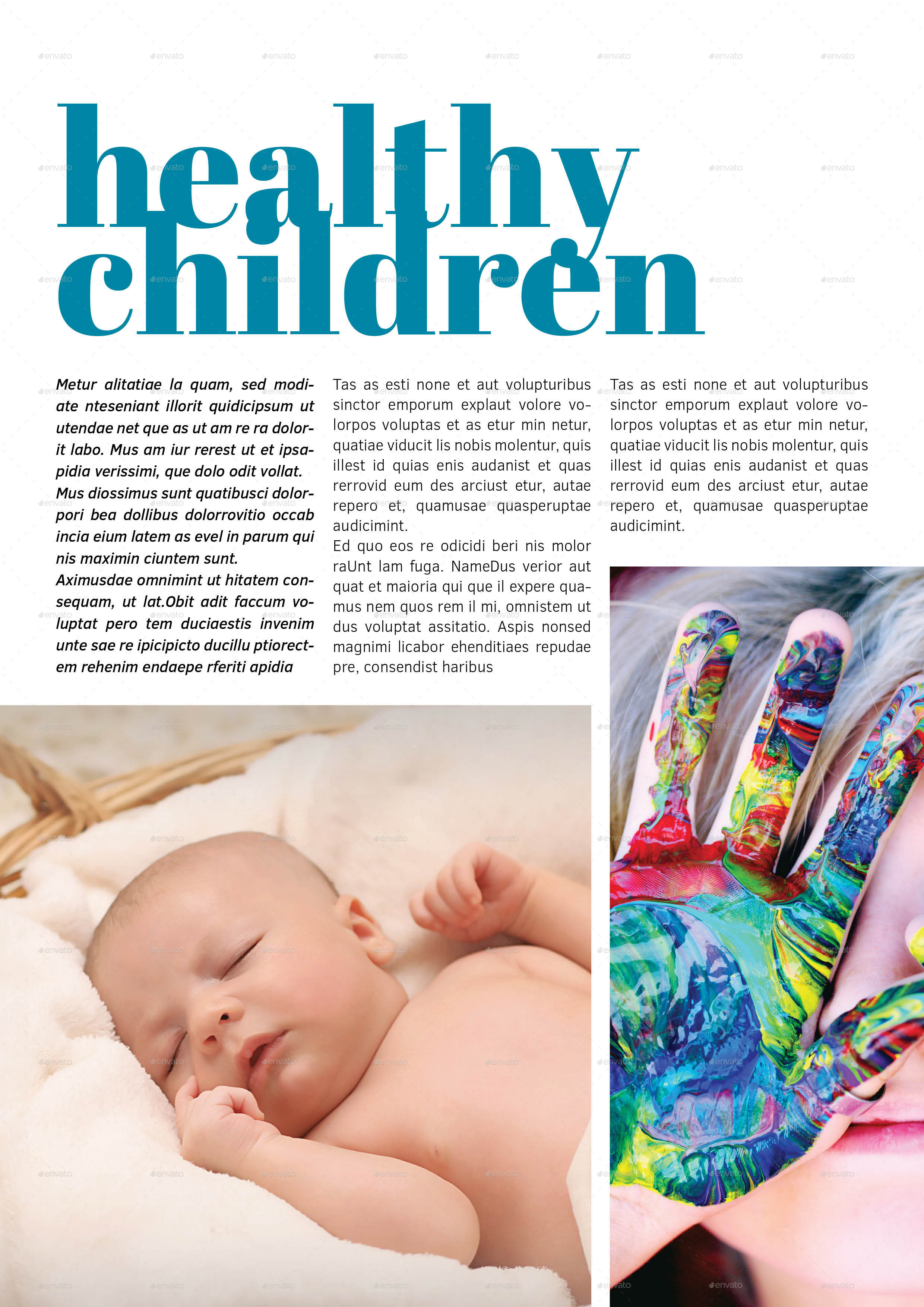 Healthy Magazine Indesign Template, Print Templates | GraphicRiver