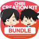 Chibi Character Creation Kit Bundle, Vectors | GraphicRiver