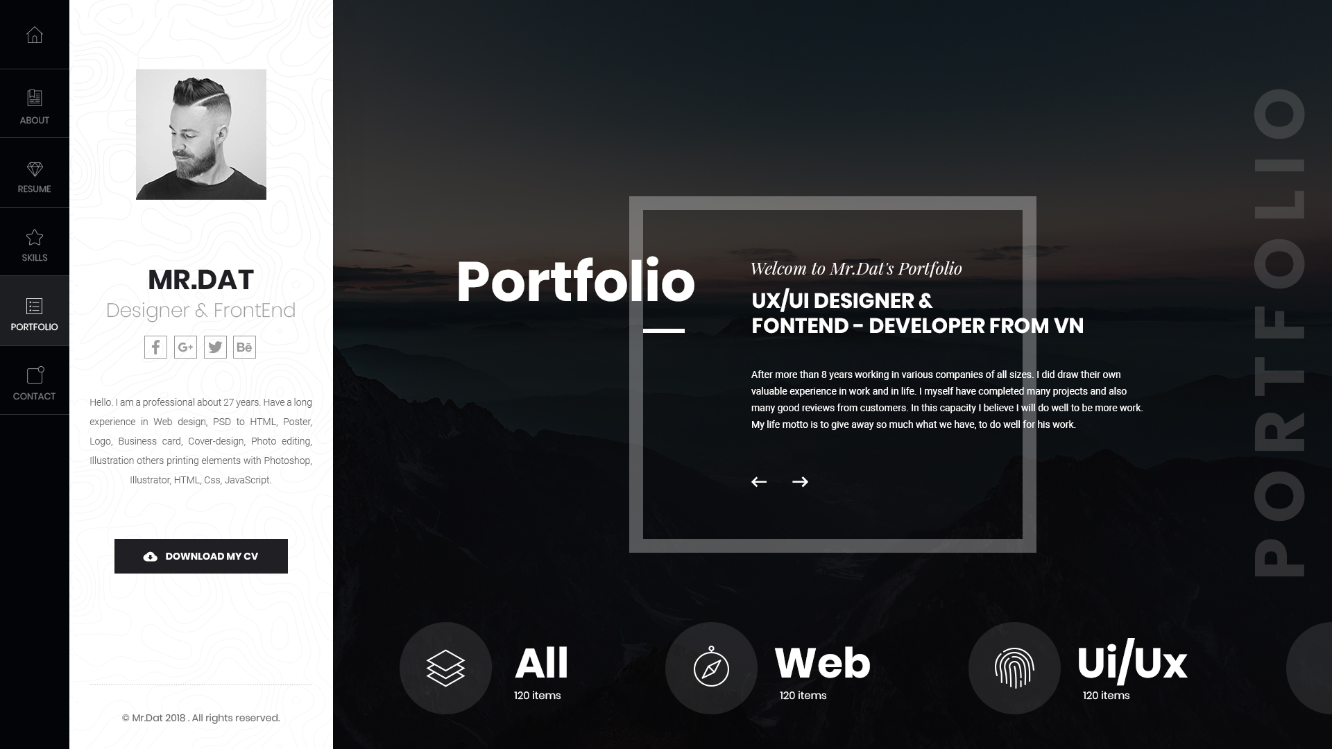 PerStar Personal Vcard HTML Template by xdesky | ThemeForest