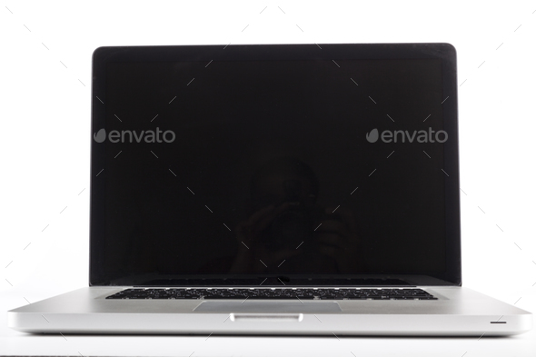 Silver Laptop Stock Photo by orcearo | PhotoDune