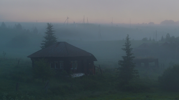 Abandoned House in the Fog, Stock Footage | VideoHive