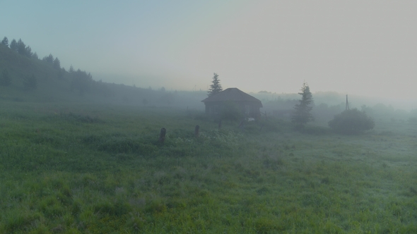 Abandoned House in the Fog, Stock Footage | VideoHive