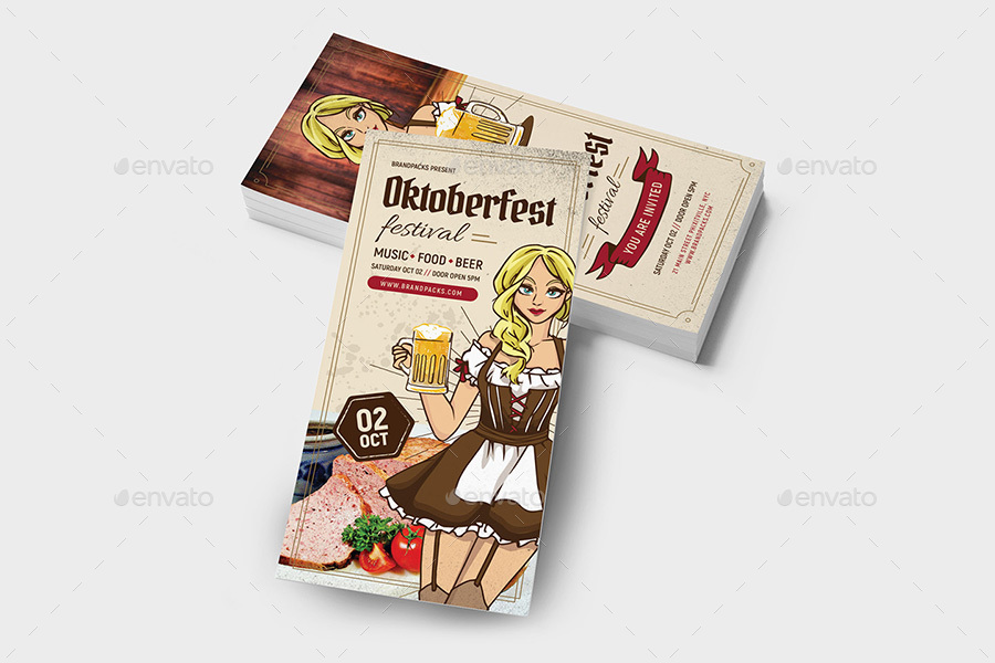 Oktoberfest DL Rack Card Template, Print Templates | GraphicRiver