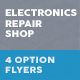 Electronics Repair Shop Flyers – 4 Options, Print Templates | GraphicRiver