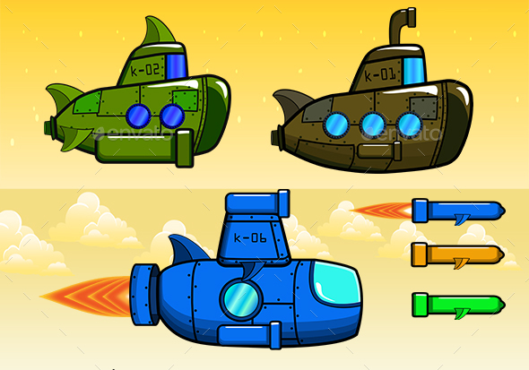 Game Assets : Submarine Adventure Game, Game Assets | GraphicRiver