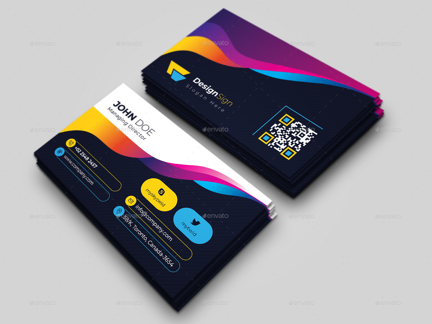 Colorful Creative Business Card, Print Templates | GraphicRiver