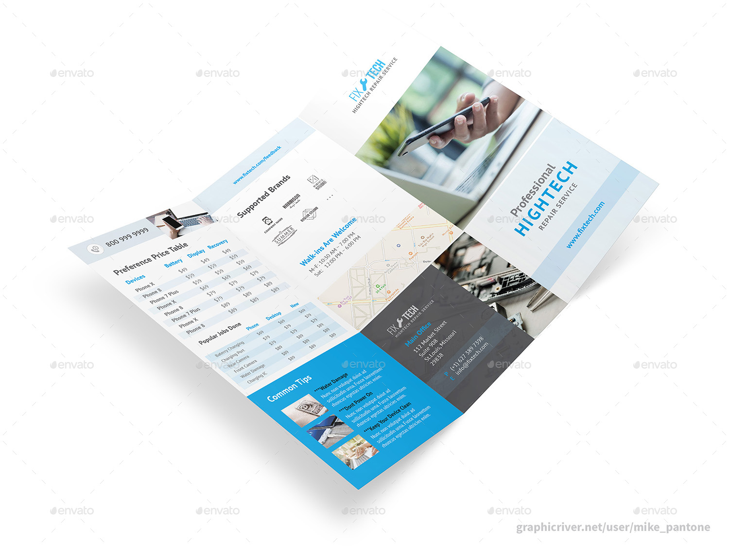 Electronics Repair Shop Print Bundle, Print Templates | GraphicRiver