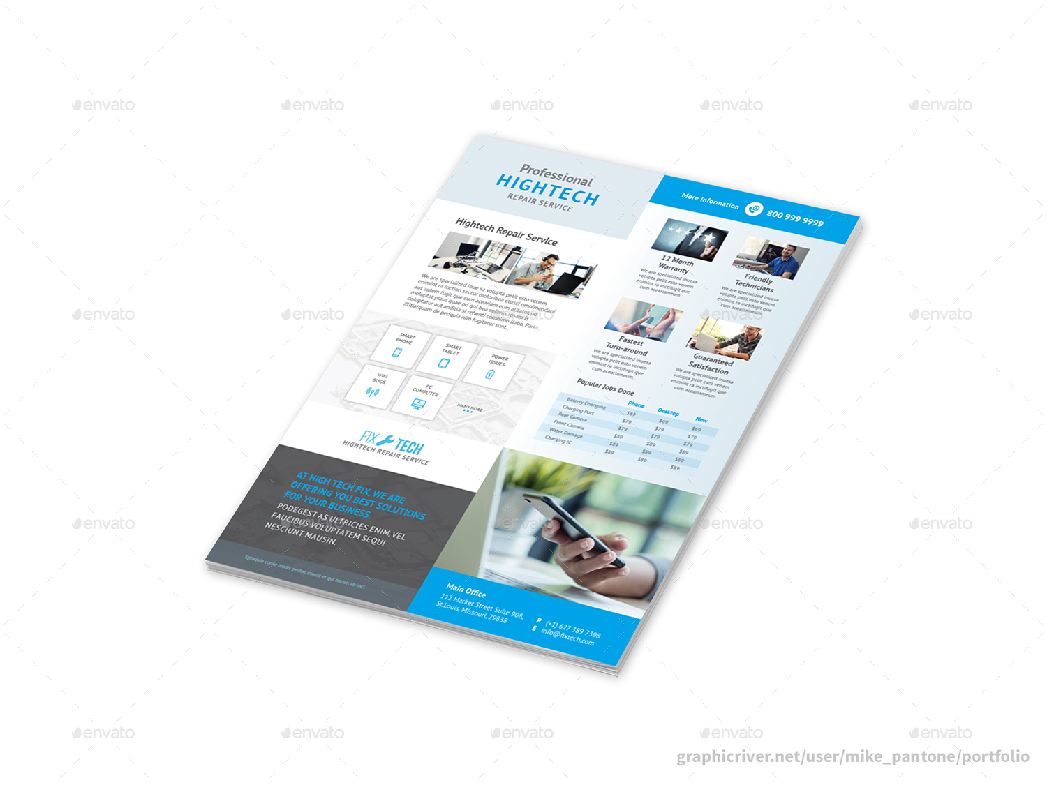 Electronics Repair Shop Print Bundle, Print Templates | GraphicRiver