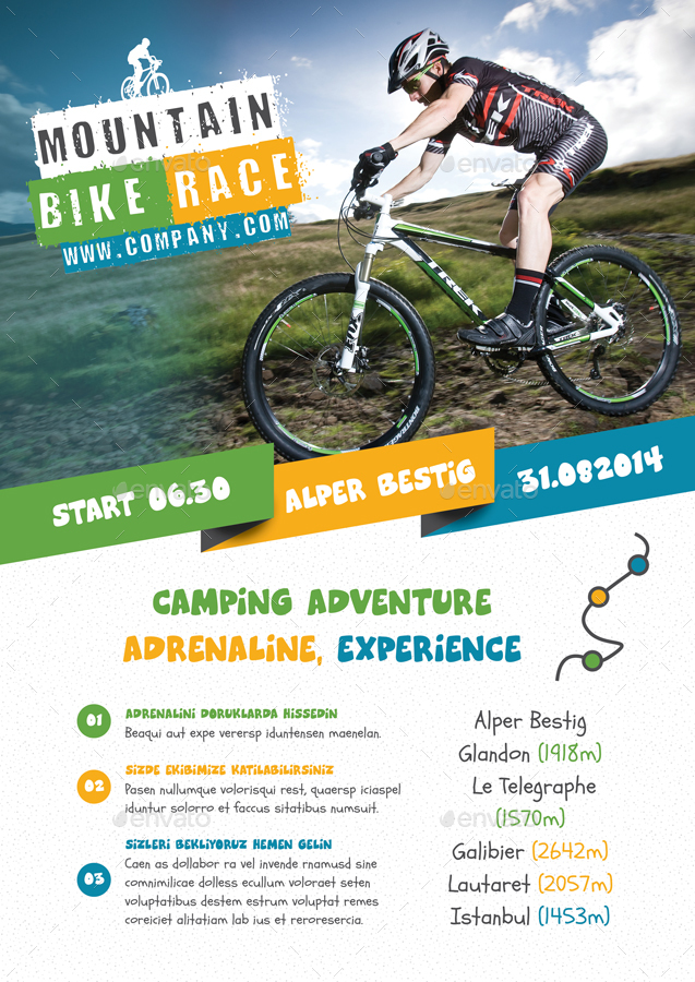 Bicycle Racing Flyer Bundle Templates, Print Templates | GraphicRiver