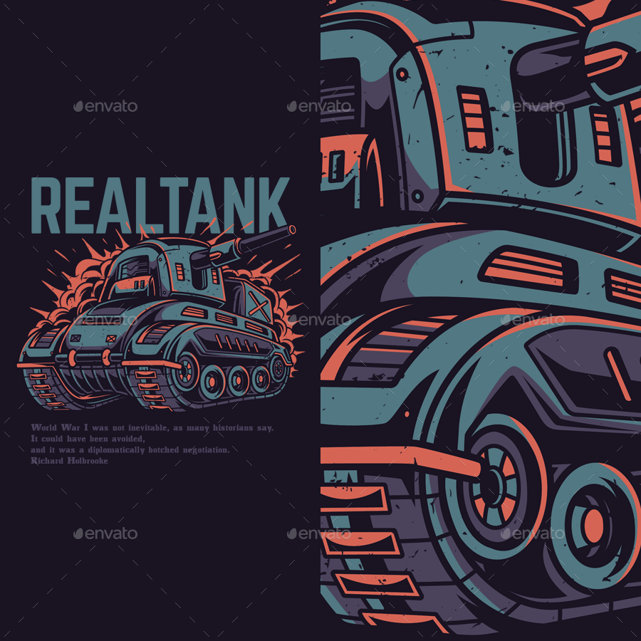 Real Tank T-Shirt Design, T-Shirts | GraphicRiver
