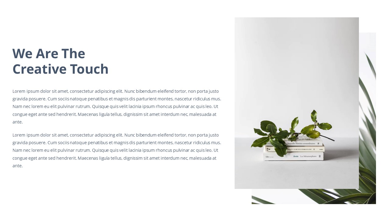 Creative Touch Minimal Powerpoint Presentation, Presentation Templates