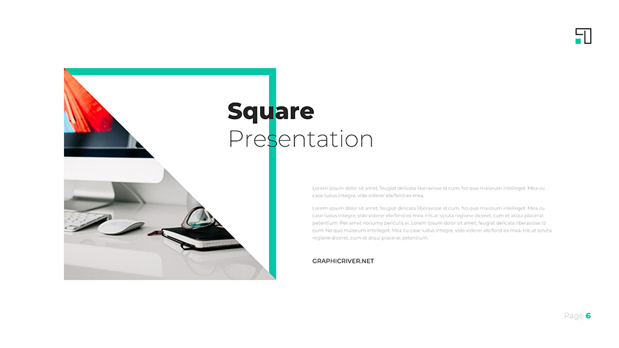 Square Multipurpose Google Slides Template, Presentation Templates