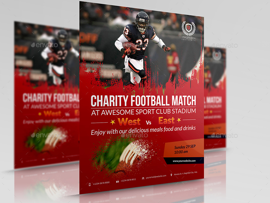 Football - Soccer Sport Flyer Bundle Template, Print Templates ...