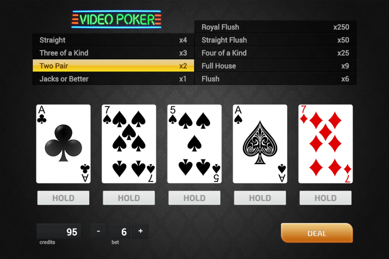 Video Poker by elkranio | CodeCanyon