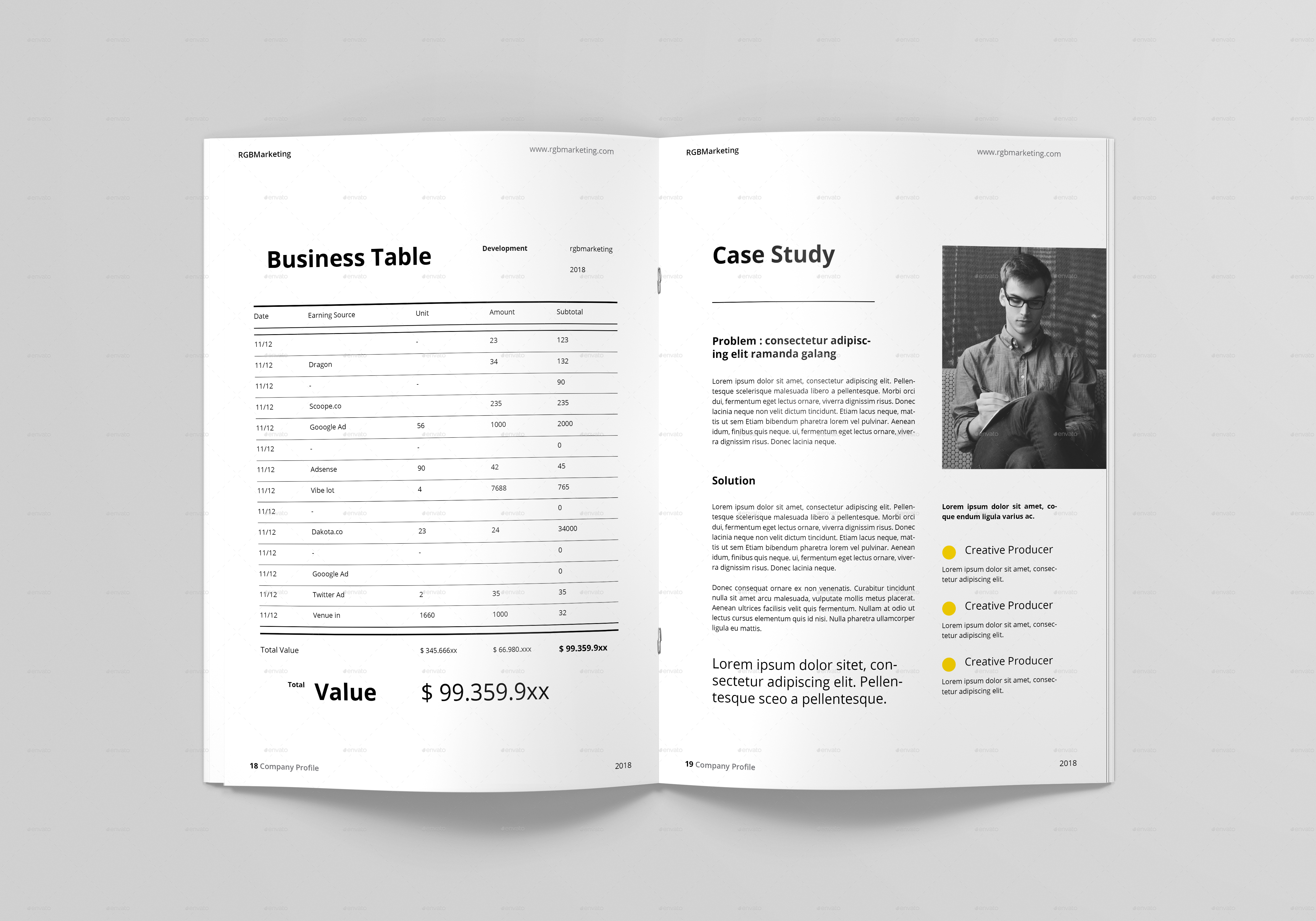 Marketing Company Profile, Print Templates | GraphicRiver