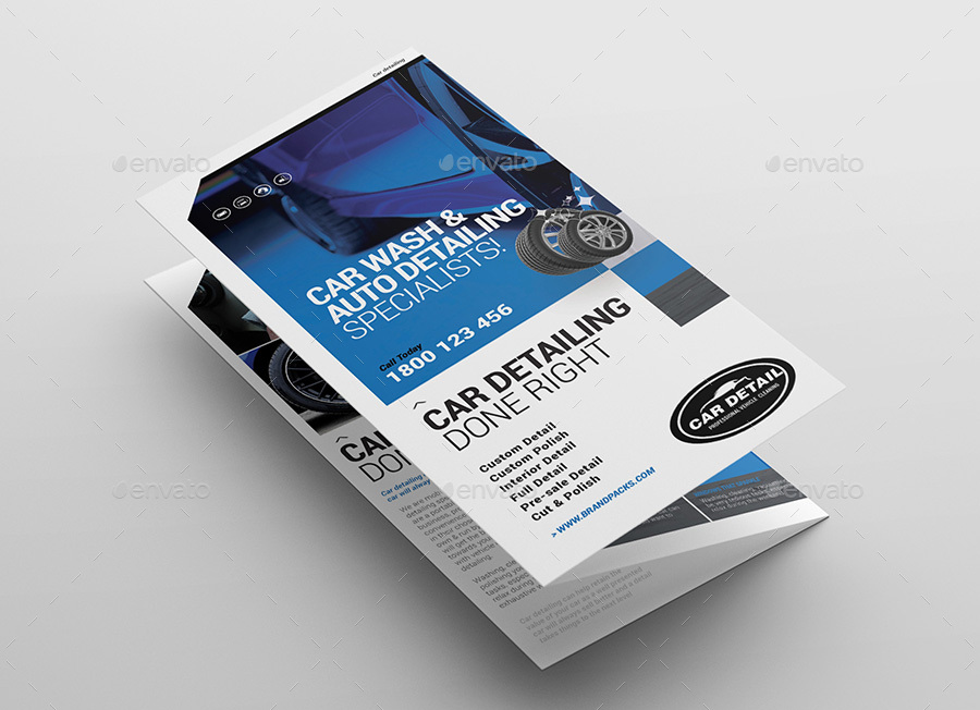 Car Detailing Trifold Brochure Template, Print Templates | GraphicRiver