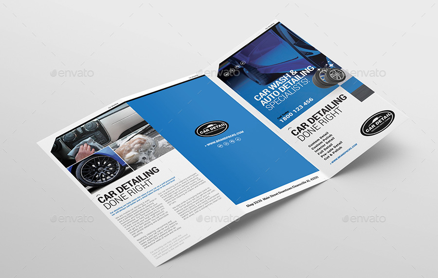 Car Detailing Trifold Brochure Template, Print Templates | GraphicRiver