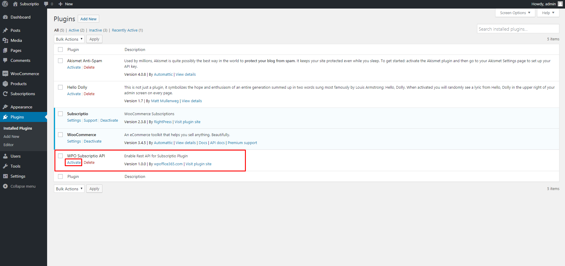Subscriptio Rest API by wpintegrate | CodeCanyon