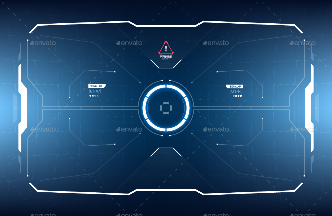 Conceptual 10 Futuristic Hi-Tech HUD Set, Vectors | GraphicRiver