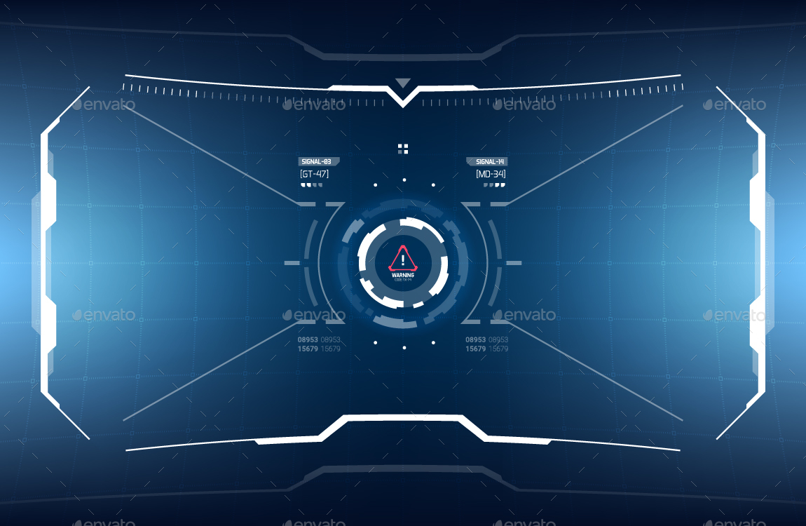 Conceptual 10 Futuristic Hi-Tech HUD Set, Vectors | GraphicRiver