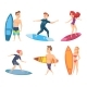 Surf Characters. Vector Design of Summer Mascots, Vectors | GraphicRiver
