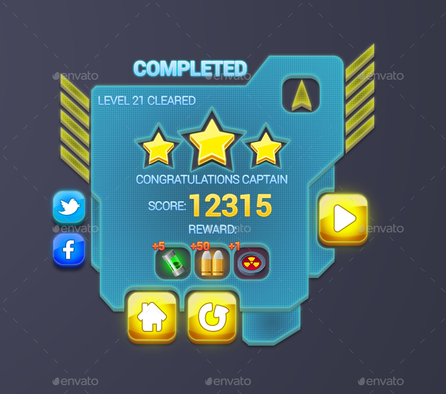 Space Game UI #10, Game Assets | GraphicRiver