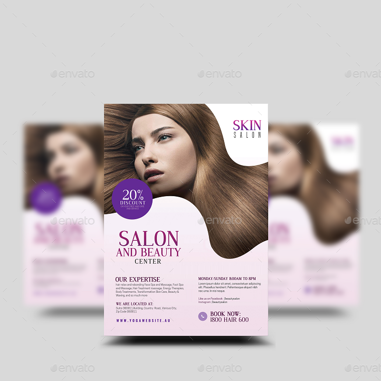 Beauty and Spa Center Flyer, Print Templates | GraphicRiver