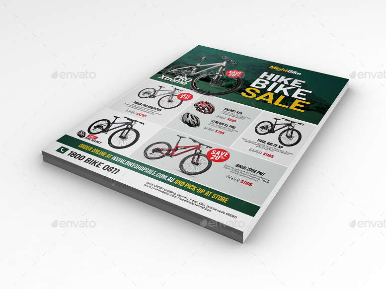 Bicycle Sale Flyer, Print Templates | GraphicRiver