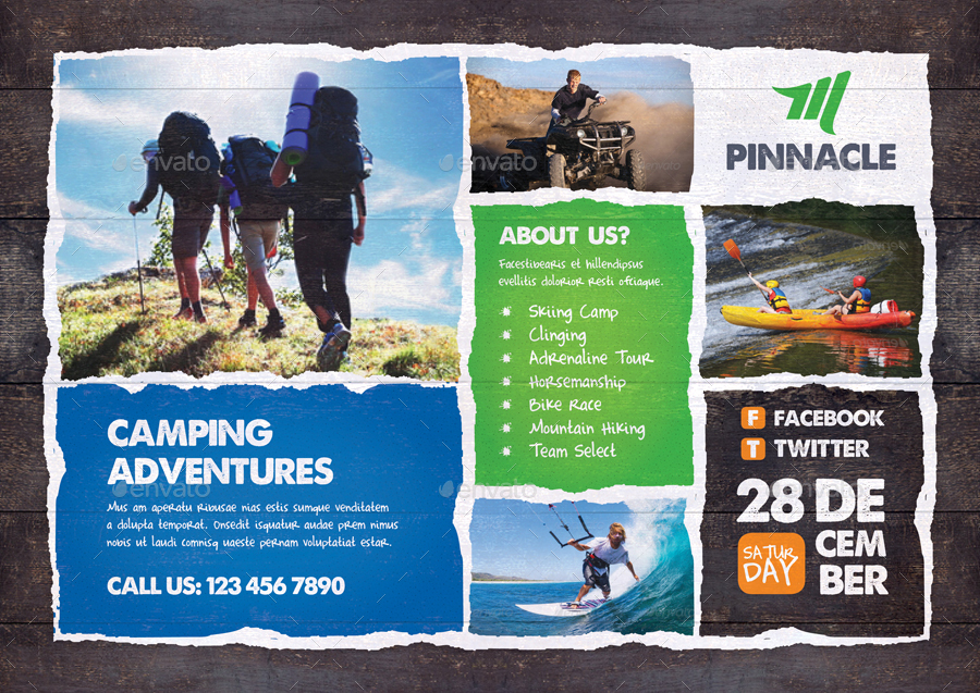 Camping Adventure Flyer Bundle Templates, Print Templates | GraphicRiver