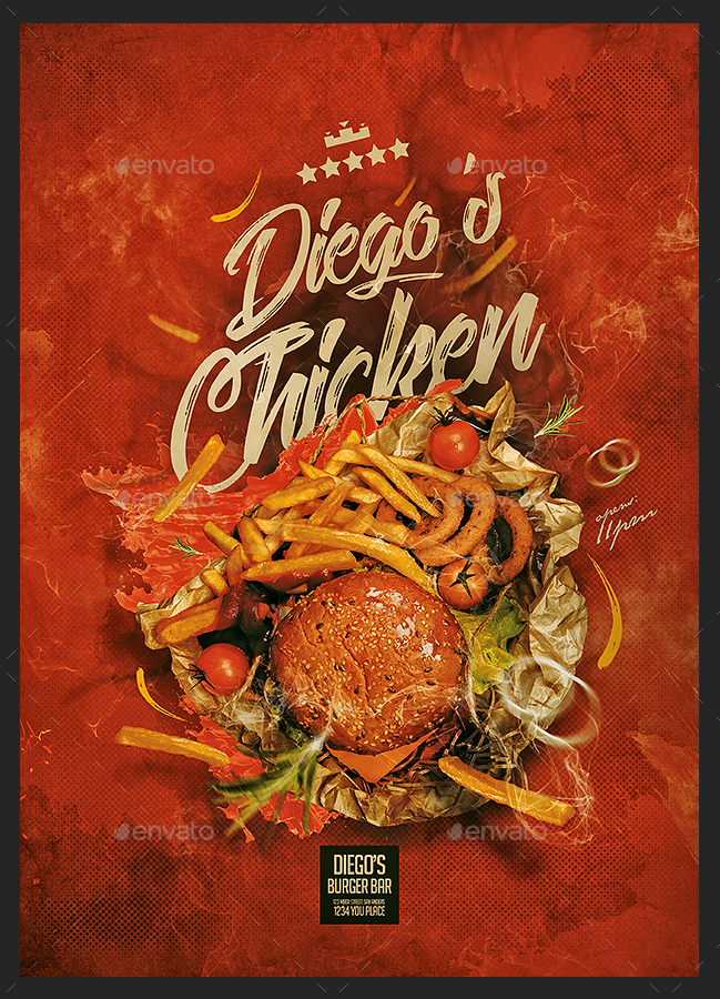 Menu Fast Food, Print Templates | GraphicRiver