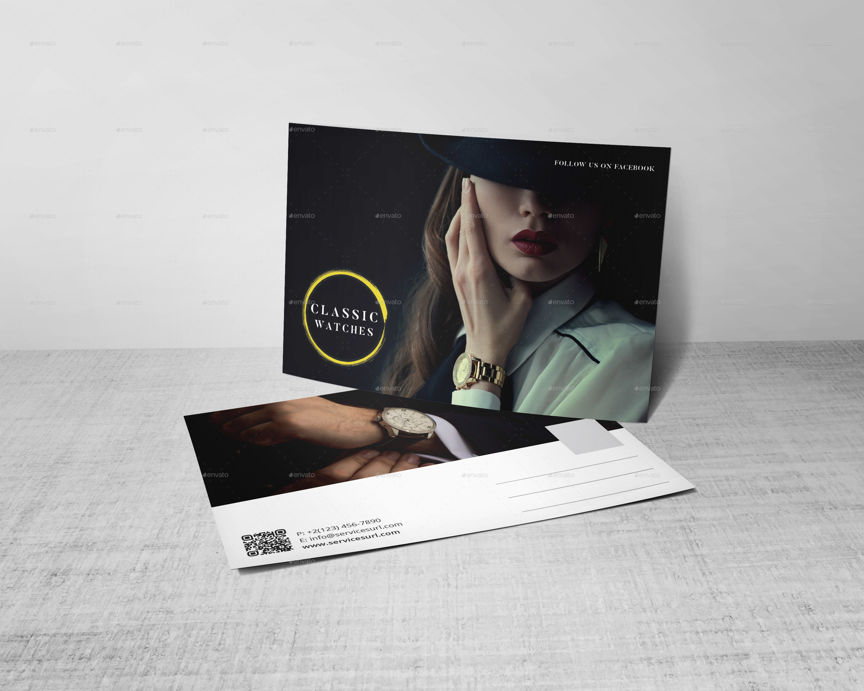 Elegant Fashion Postcards, Print Templates | GraphicRiver