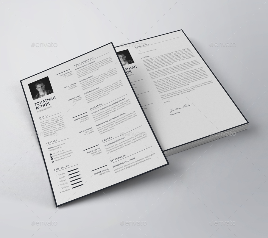 Clean Resume/CV, Print Templates | GraphicRiver