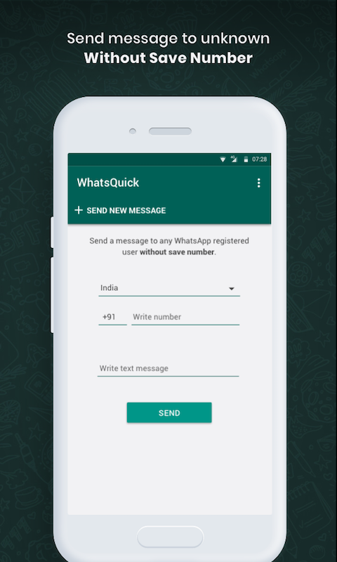WhatsQuick - Send Message without Saving Number Android Native App with Admob and Push ...