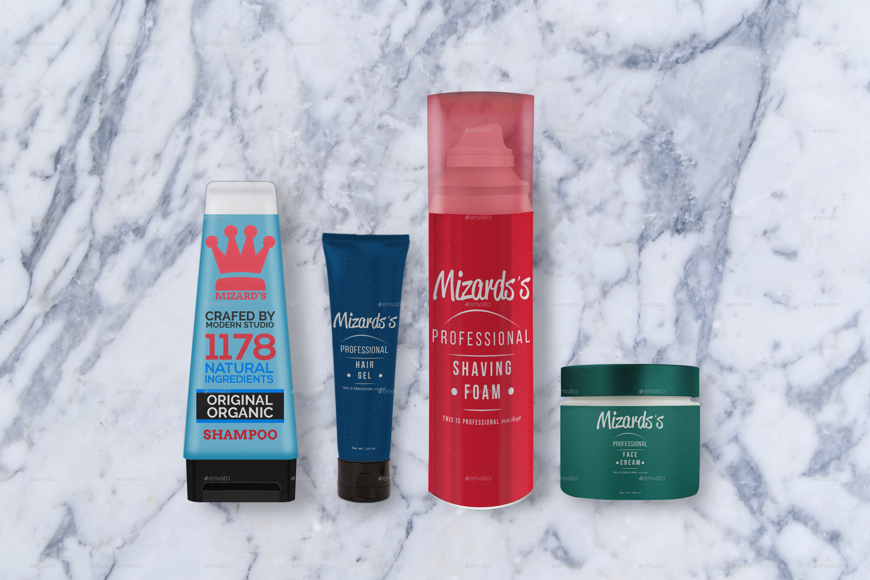 Men Grooming Items Mock-Up, Graphics | GraphicRiver