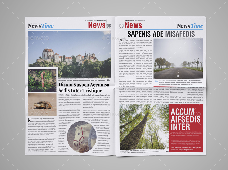 20 Page Newspaper Design v4, Print Templates | GraphicRiver