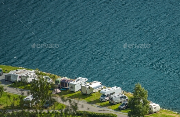 Waterfront RV Park Stock Photo by duallogic | PhotoDune
