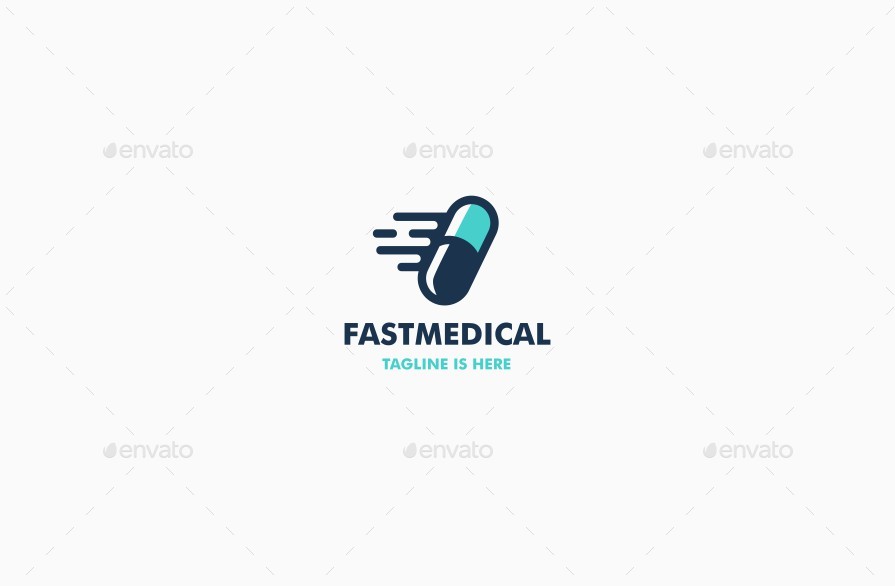 Fast Medicine Capsule Delivery Logo, Logo Templates | GraphicRiver