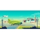Vector Cartoon Illustration of Green Airliner, Vectors | GraphicRiver