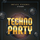 Techno Party Flyer, Print Templates | GraphicRiver